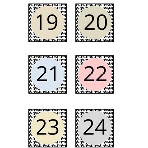 Printable Boho Neutral Number Labels, Classroom Calendar Number Labels ...