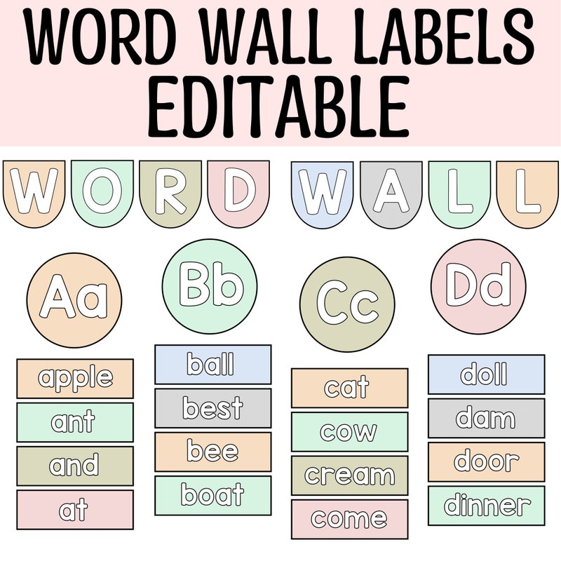 Alphabet Word Art - Etsy