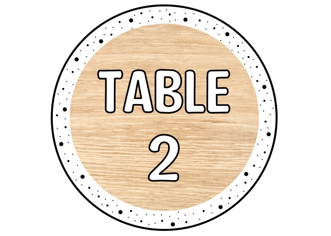 Classroom Table Numbers, Printable Table Numbers,round Table Numbers ...