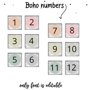Printable Classroom Calendar Numbers, Square Number Cards, Printable ...
