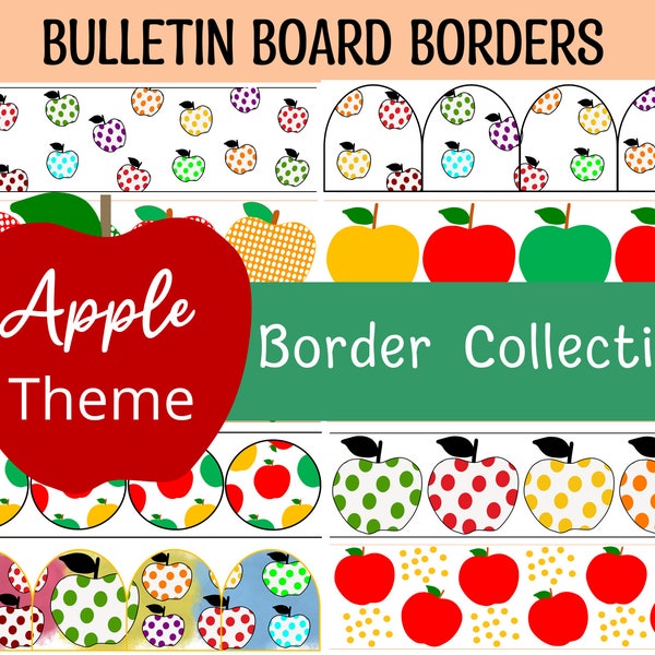 Apple Borders - Etsy