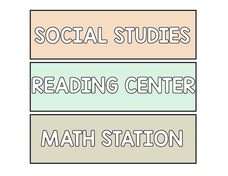 Printable Modern Calm Colors Classroom Schedule Cards, Editable ...