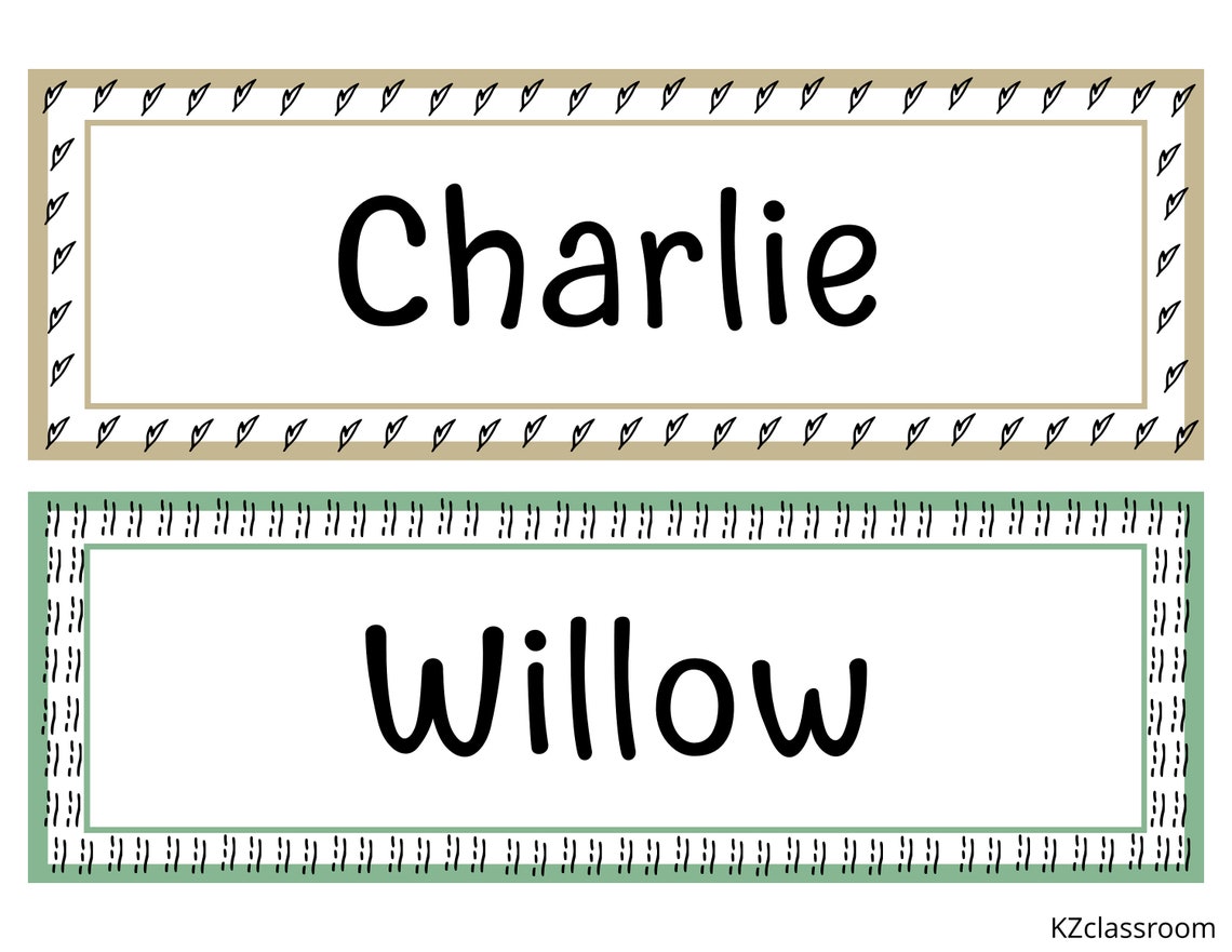 Boho Classroom Labels, Student Name Tags, Back to School Labels ...