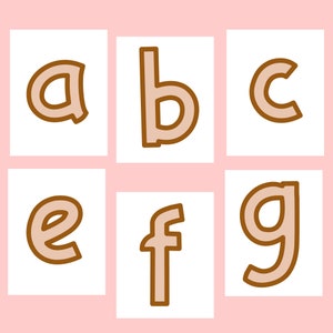 Printable Boho Neutral Bulletin Board Large Alphabet Letters, Alphabet ...