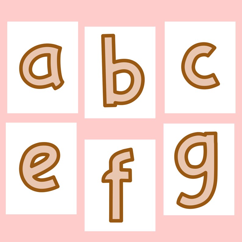 Printable Boho Neutral Bulletin Board Large Alphabet Letters, Alphabet ...