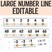 Printable Boho Neutral Large Number Line, Large Number Line Wall ...