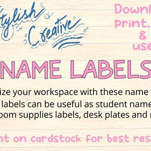 Printable Bright Polka Dots Name Labels, Editable Classroom Labels ...