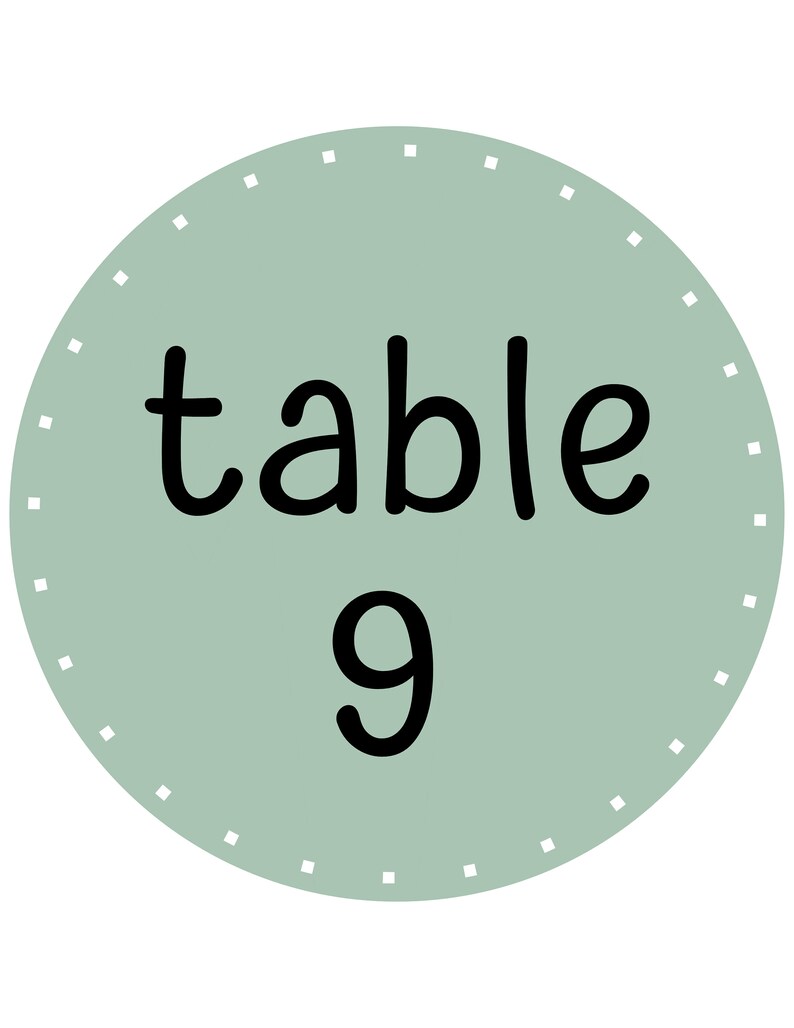 Boho Calm Colors Classroom Table Numbers, Table, Team and Group Numbers ...