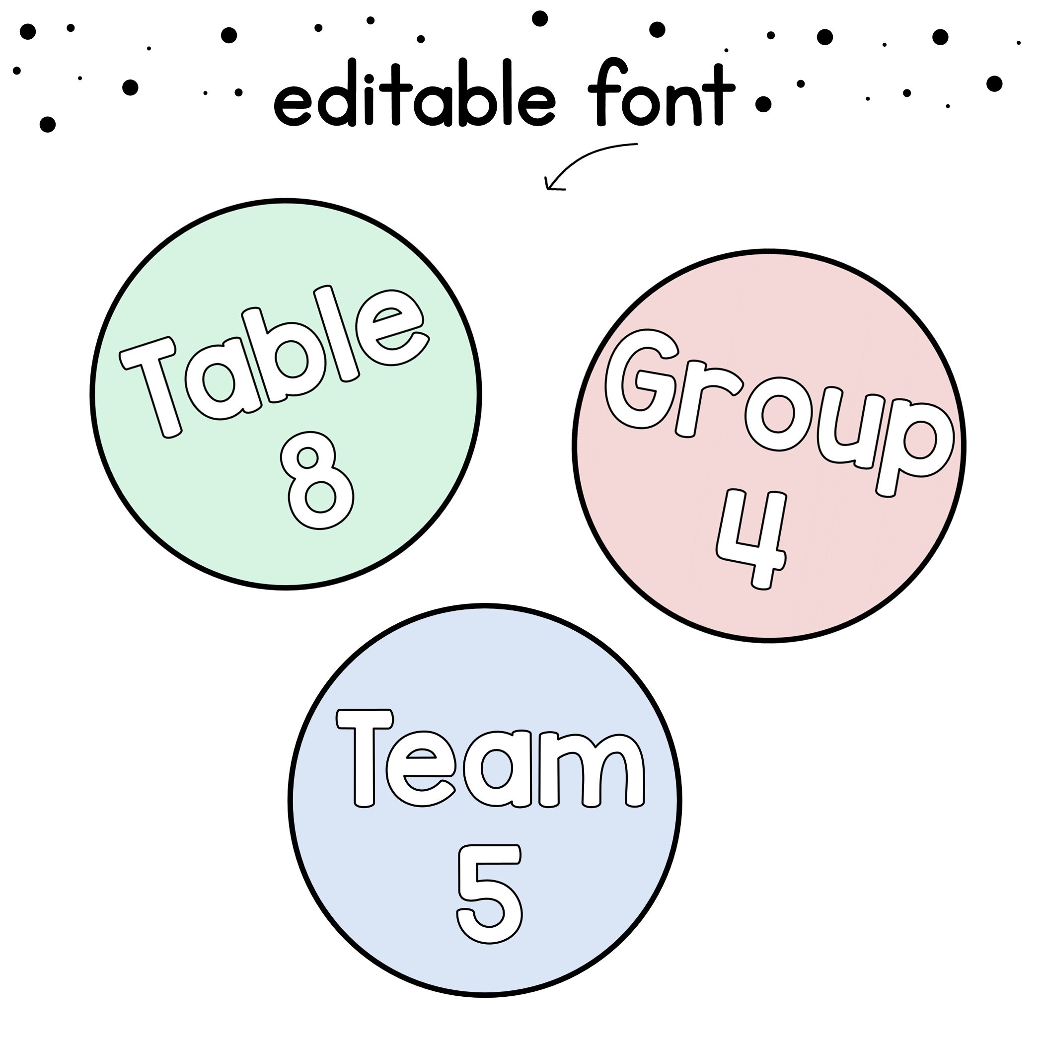 Boho Calm Colors Classroom Table Numbers, Table, Team and Group Numbers ...