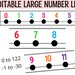 Black and Bright Large Number Line Wall Displayeditable - Etsy Canada