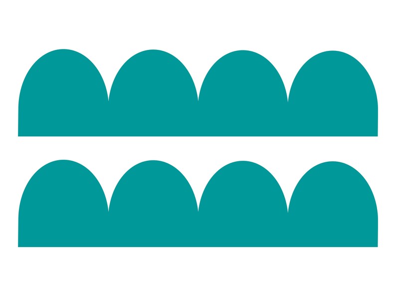 Scalloped Bulletin Board Borders, Colorful Classroom Decor (PDF & PPTX ...