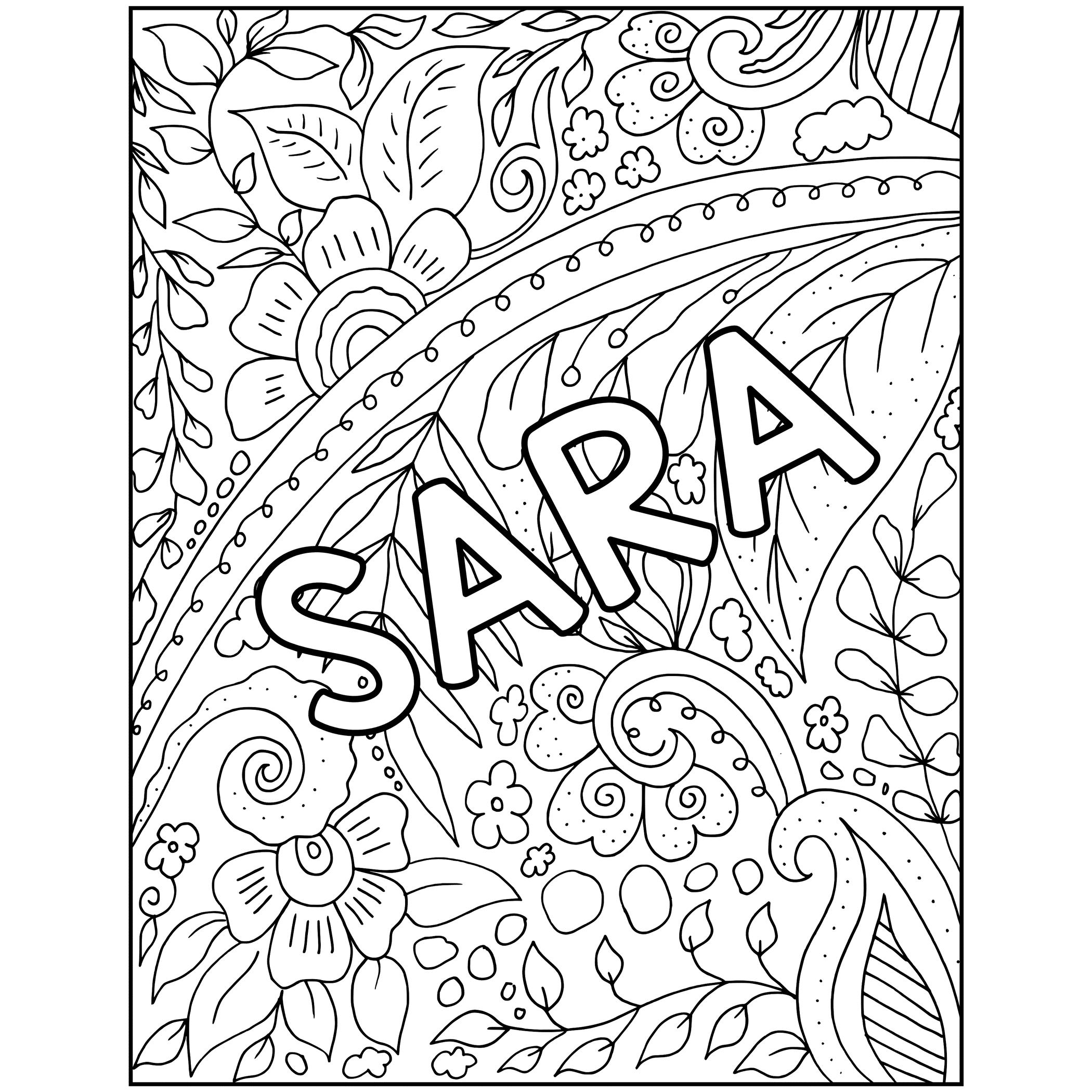 Printable Personalized Name Coloring Worksheets, Custom Name Coloring ...
