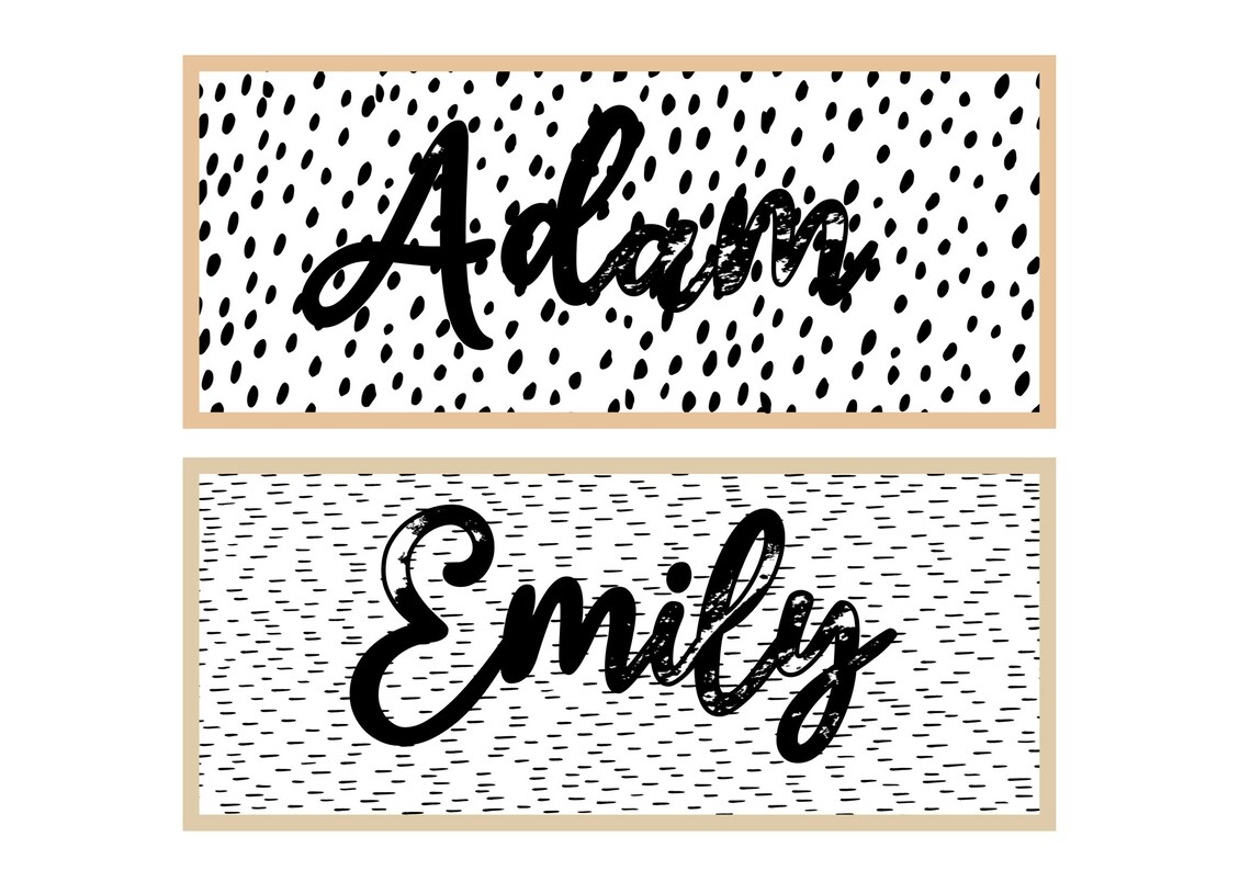 Printable Student Name Labels, Name Labels, Trolley Labels, Cubbies ...