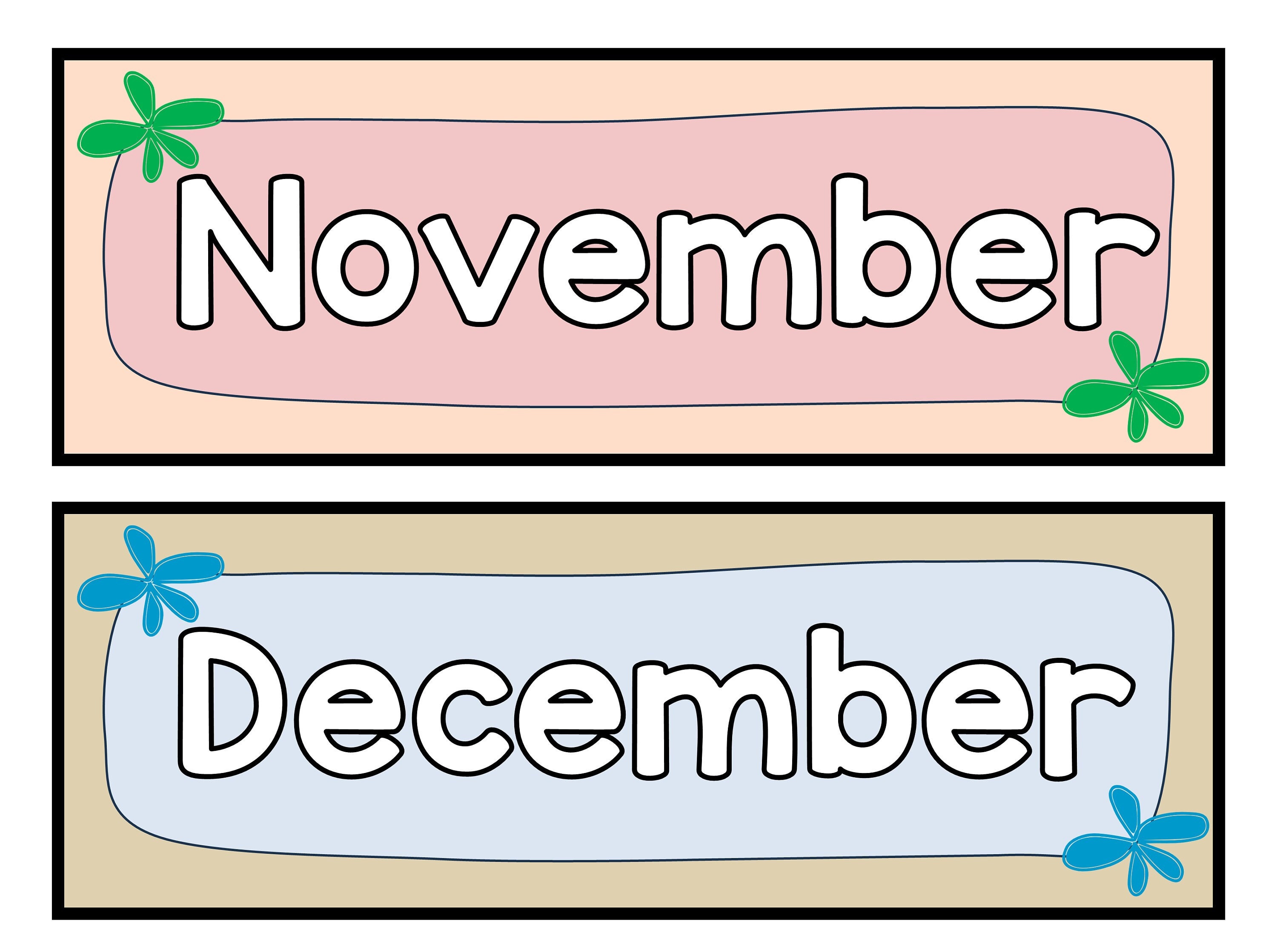 Printable Boho Neutral Weekdays and Months Labels, Editable Boho ...