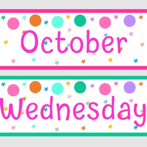 Printable Bright Polka Dots Name Tags, Stars Name Labels, Editable ...