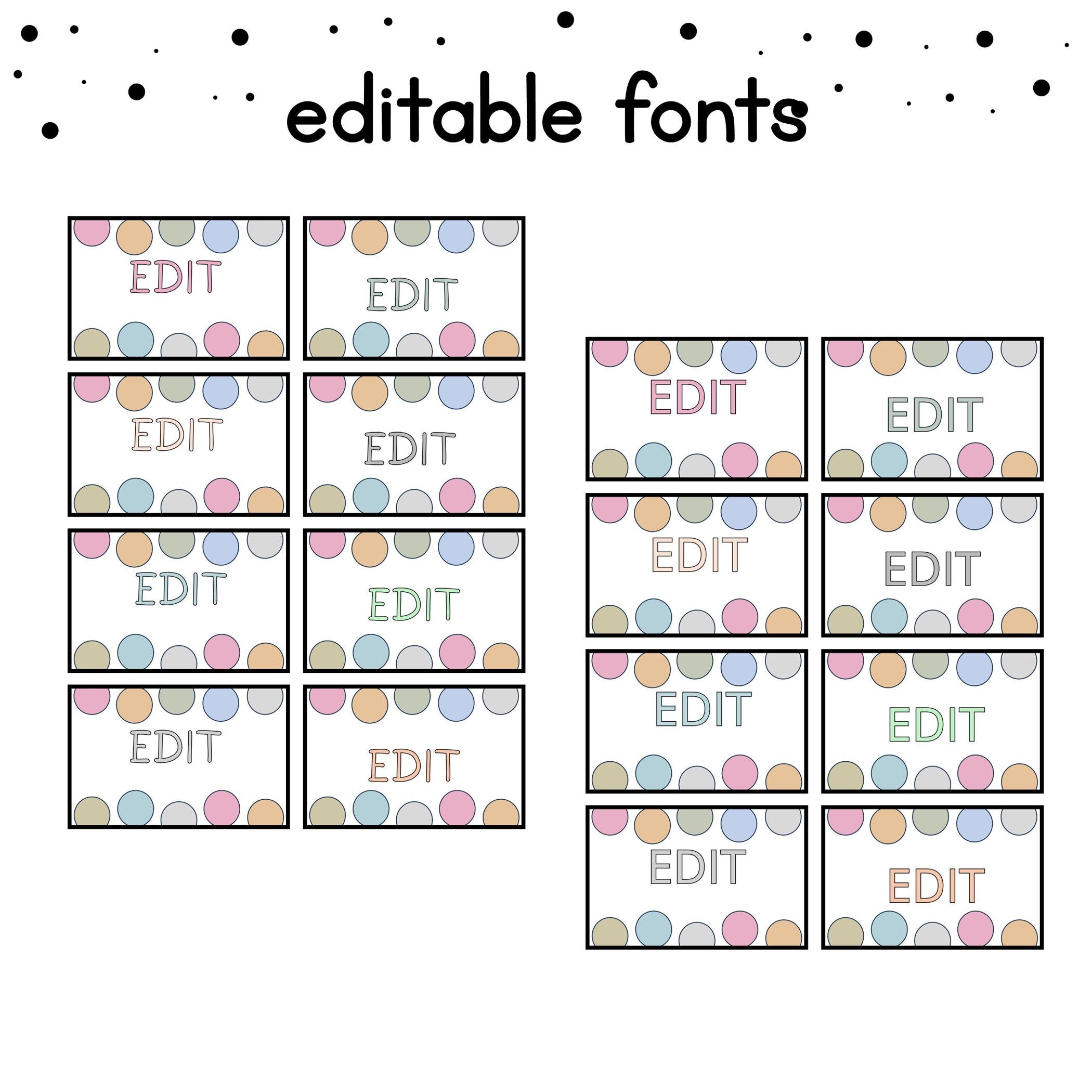 Printable Chevron Name Tags, Editable Colorful Chevron Labels, Back to ...