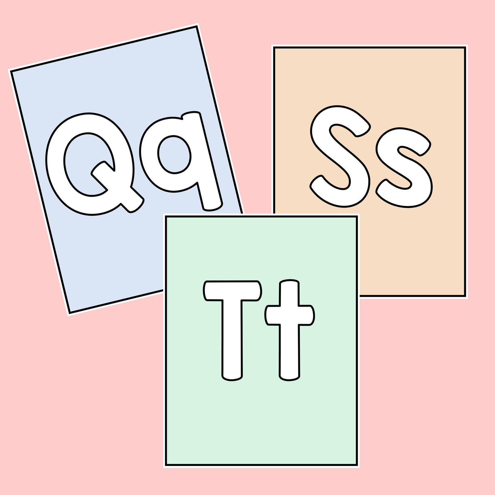 Printable Modern Calm Colors Alphabet Posters, Alphabet Letters Wall ...