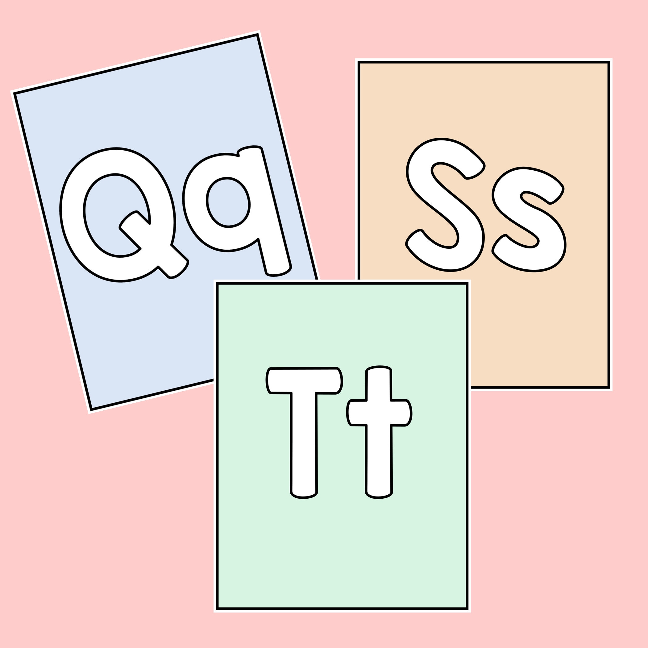 Printable Modern Calm Colors Alphabet Posters, Alphabet Letters Wall ...