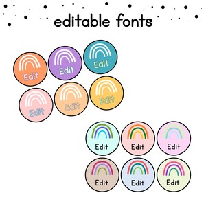 Printable Bright Round Rainbow Classroom Labels, Cubbies Labels, Book ...