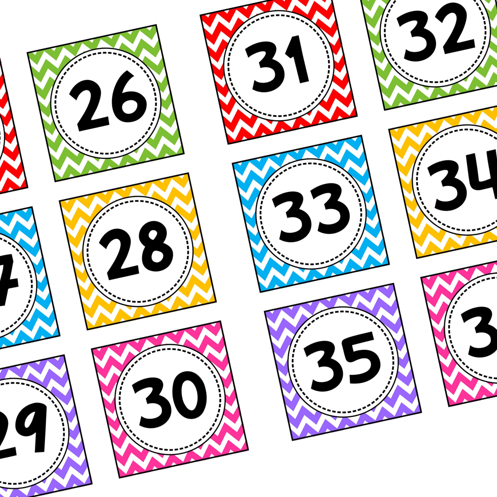 Printable Number Labels Bundle Pack, Classroom Number Labels, Back to ...
