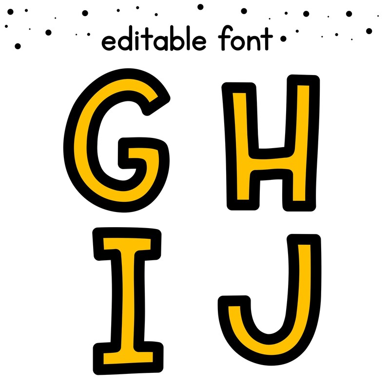 Bright Yellow Bulletin Board Letters, Classroom Decor (PDF) - Etsy