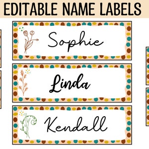 Printable Botanical Name Labels, Plant Based Classroom Labels, Boho ...