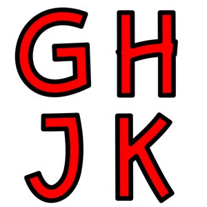 Printable Large Red Bulletin Board Alphabet Letters, Large Alphabet ...