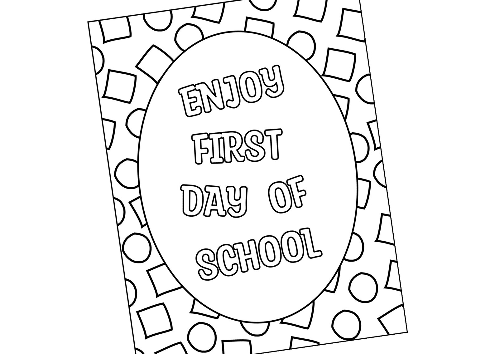 Printable Back to School Coloring Pages, First Day of School Coloring ...