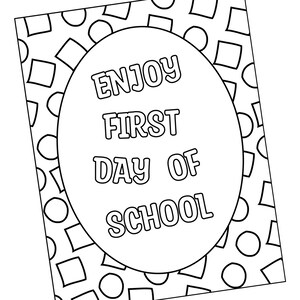Printable Back to School Coloring Pages, First Day of School Coloring ...