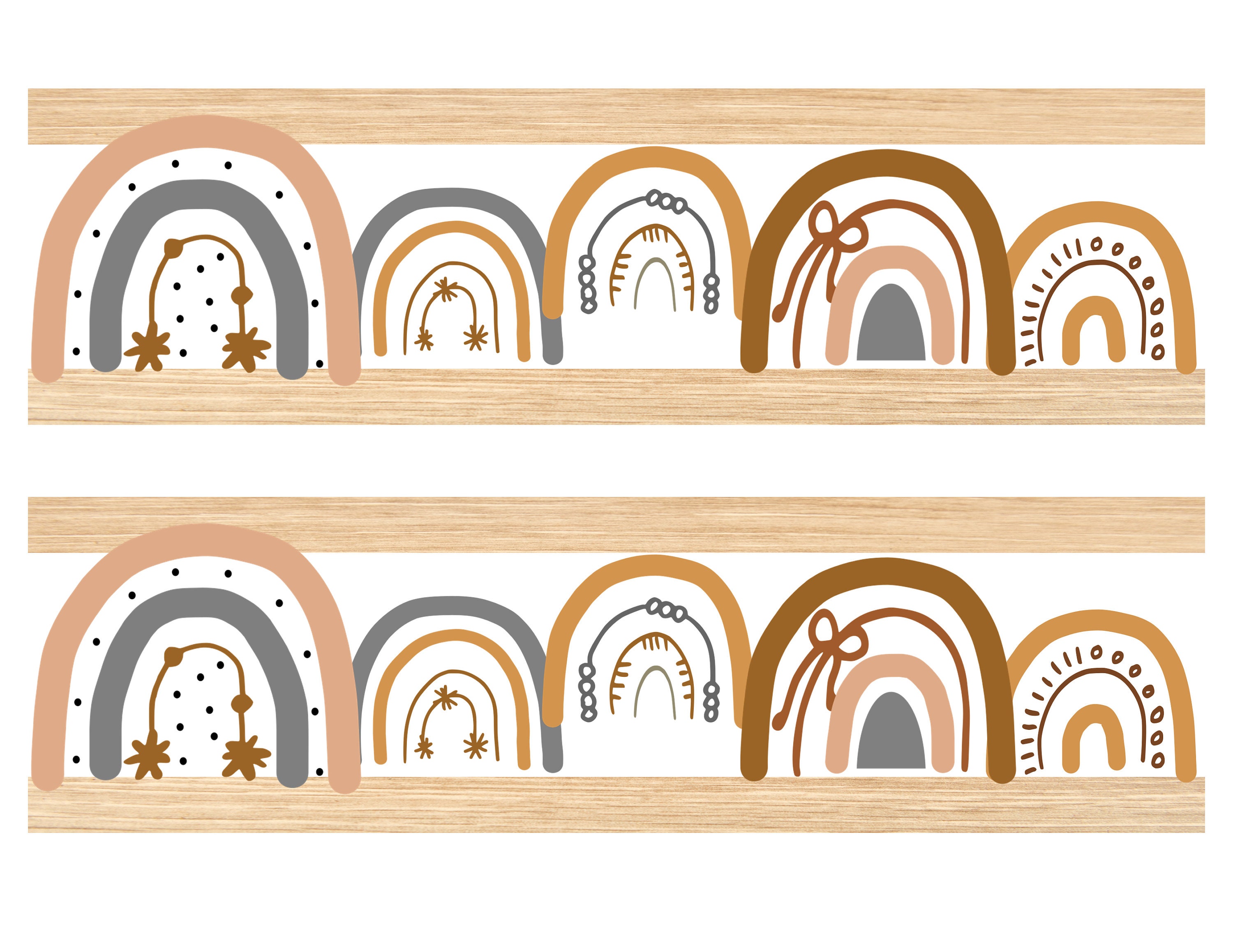 Bulletin Board Borders Ideas Classroom Borders Boho Neutral - Etsy