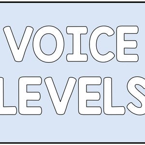 Printable Calm Colors Classroom Voice Level Cards, Editable Classroom ...