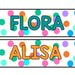 Printable Bright Polka Dots Name Labels, Editable Classroom Labels ...