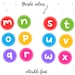 Printable Round Alphabet Letters, Bright Alphabet Letters Posters ...