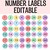 Printable Number Labels, Bright Classroom Calendar Numbers, Number ...