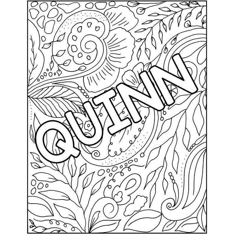 Printable Personalized Name Coloring Pages, Custom Name Coloring ...