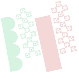 Printable Boho Checkered Bulletin Board Borders, Scalloped Classroom ...