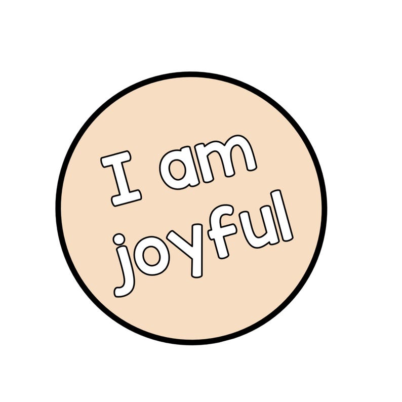 Printable Round Positive Affirmation Labels, Printable Student ...