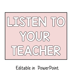 Calm Colors Classroom Rules, Editable Decor Labels (digital Download ...