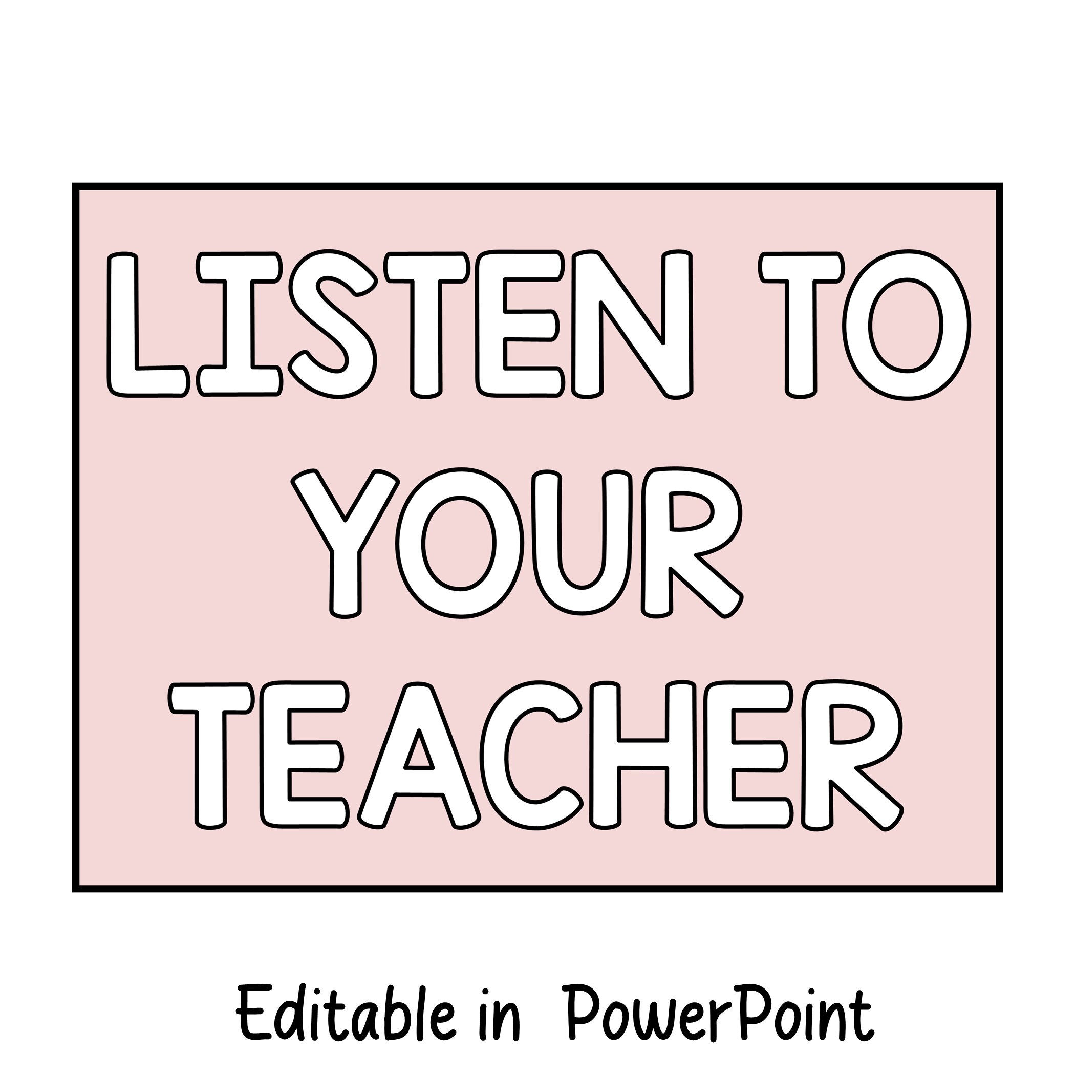 Calm Colors Classroom Rules, Editable Decor Labels (digital Download ...