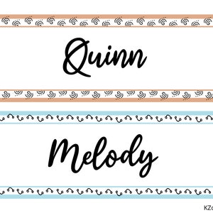 Boho Classroom Labels, Editable Student Name Tags (PPTX File) - Etsy