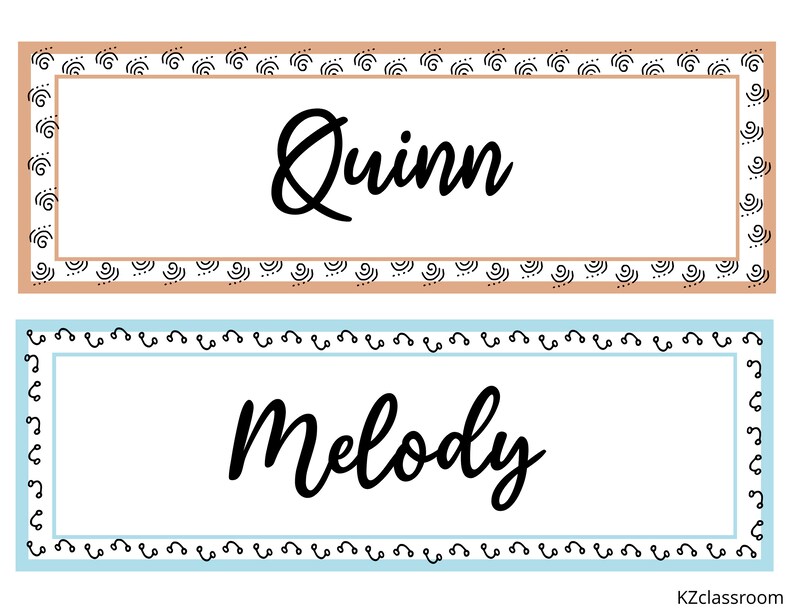 Boho Classroom Labels, Student Name Tags, Back to School Labels ...