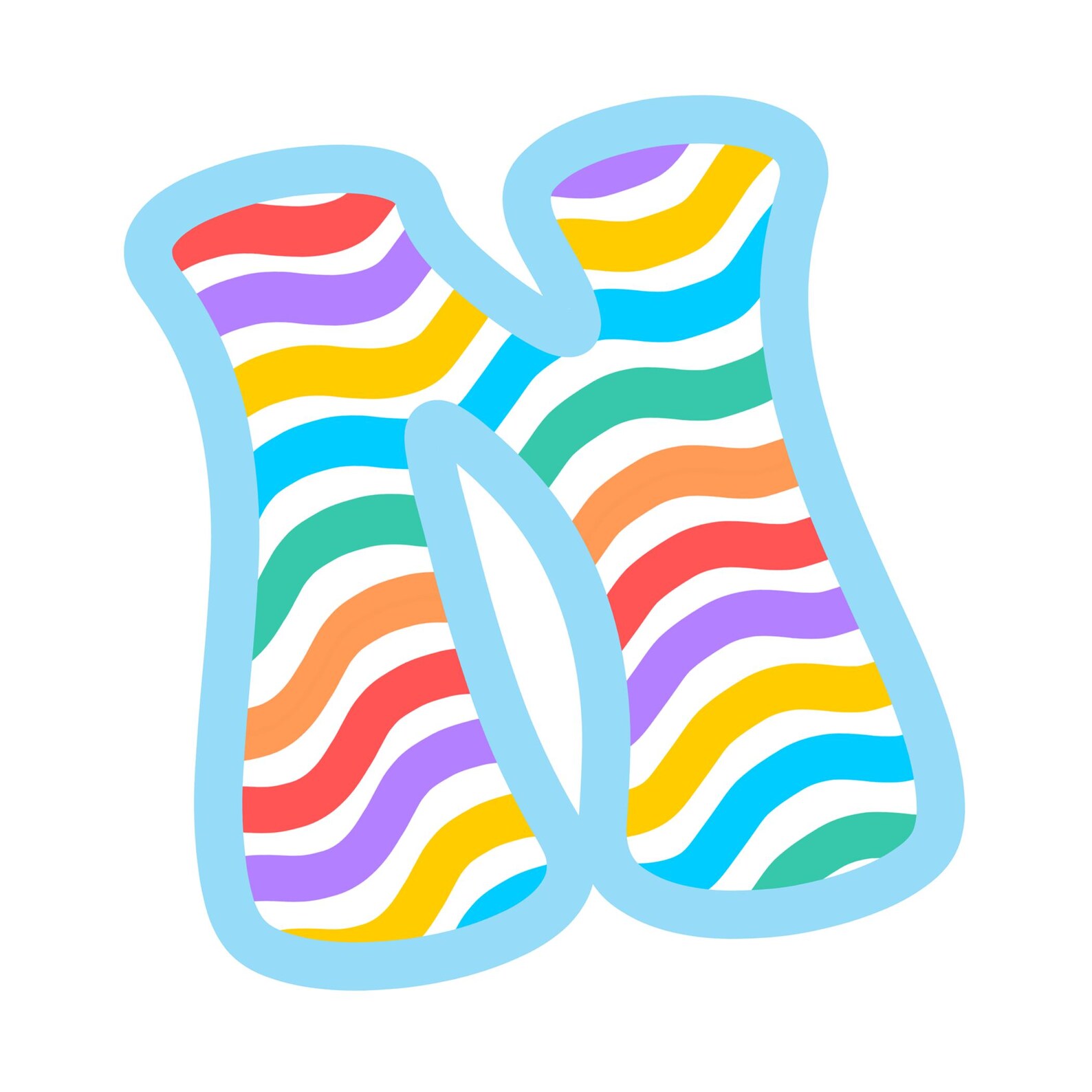 Printable Wavy Pattern Bulletin Board Letters, Funky Large Alphabet ...