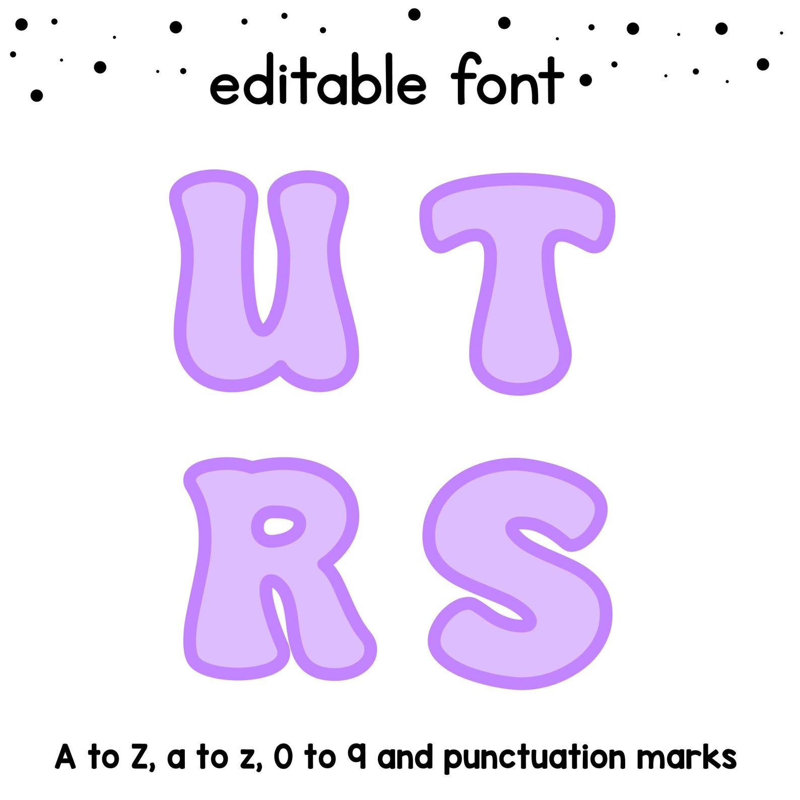 Printable Purple Bulletin Board Letters, Alphabets for Kids, Editable ...