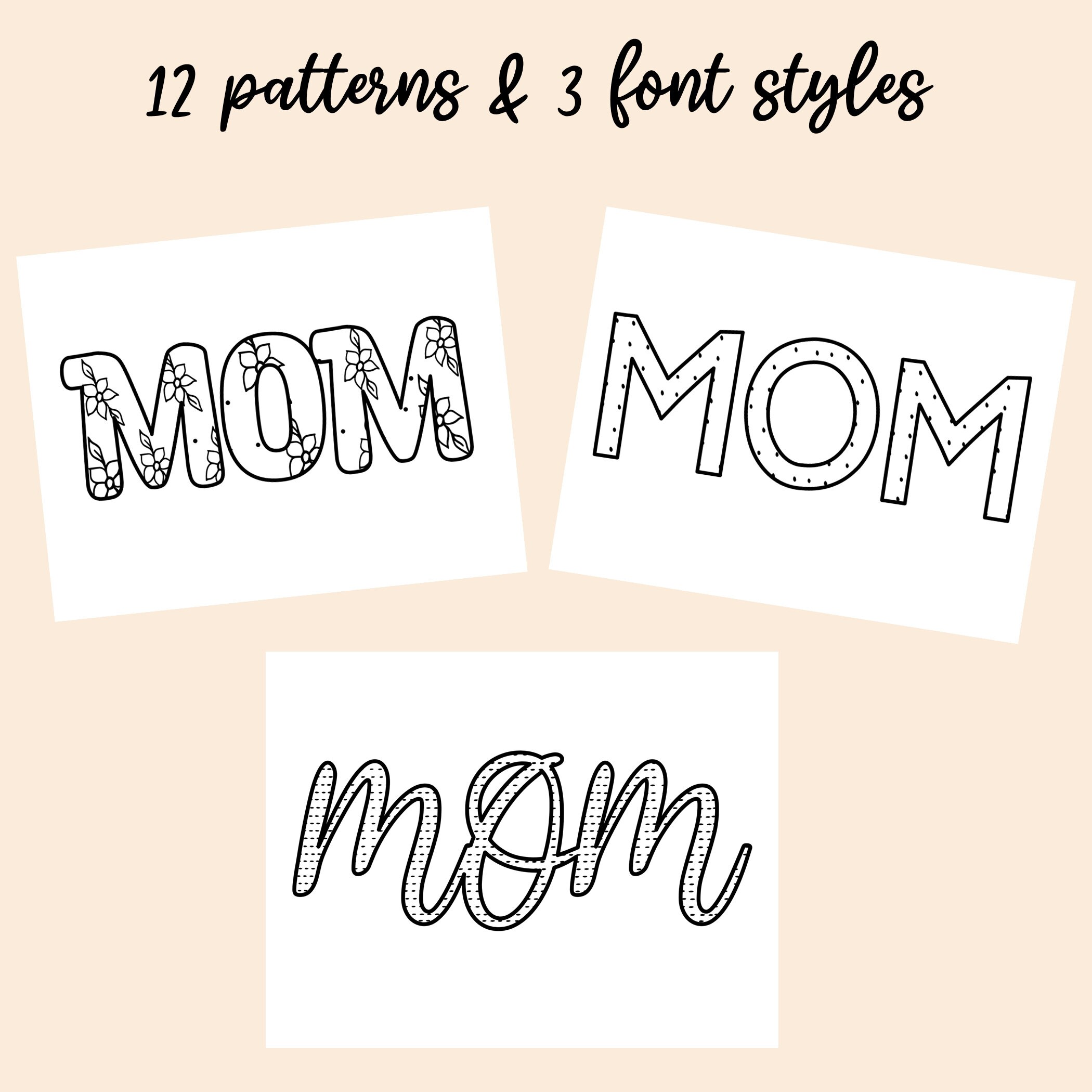 Mom Coloring Pages, Editable Mom Coloring Worksheets for Kid, Coloring ...