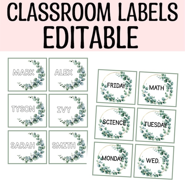 Botanical Tray Labels - Etsy UK