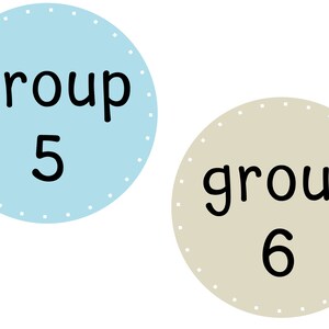 Boho Calm Colors Classroom Table Numbers, Table, Team and Group Numbers ...