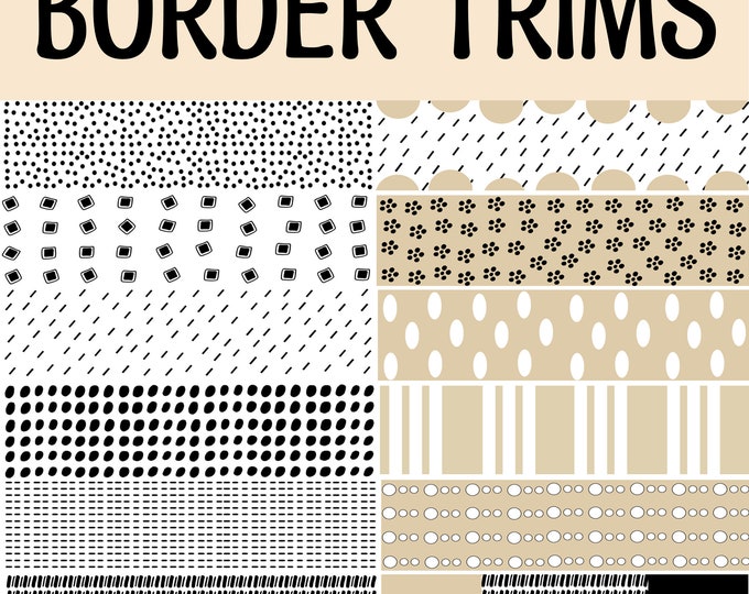 Printable Black and White Bulletin Board Borders, School Board Borders ...