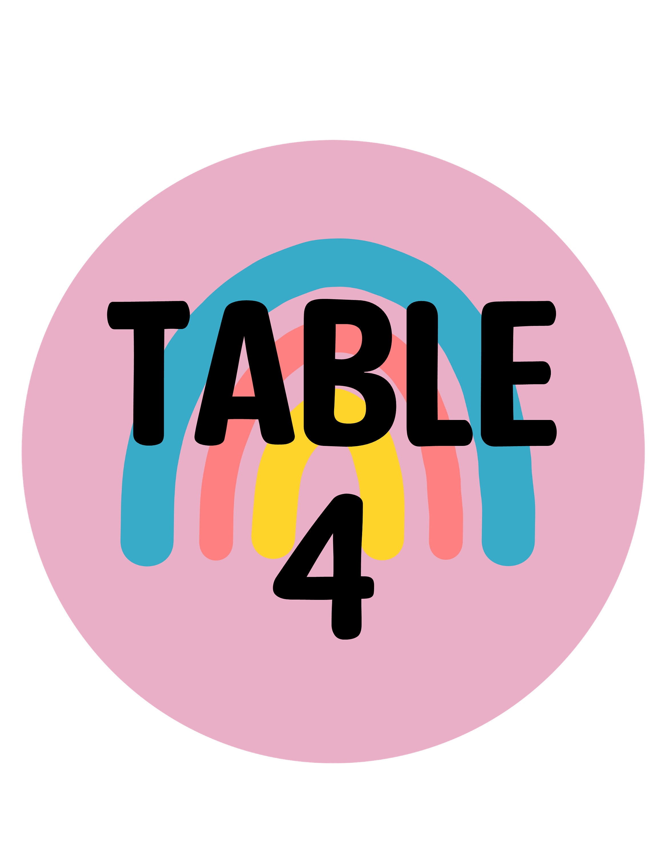 Classroom Table Numbers, Student Group Numbers, Class Team Labels ...