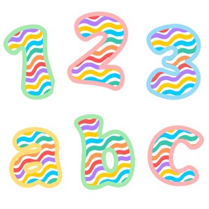 Printable Wavy Pattern Bulletin Board Letters, Funky Large Alphabet ...