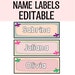 Printable Boho Neutral Name Labels, Student Name Labels, Classroom ...